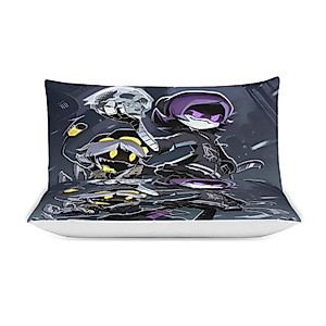 PANKOOCLUB Murder Drones Three Piece Bedding Soft Cute Bed Suit with 1 Duvet Cover and 2 Pillowcases 86""x70"", Style-4