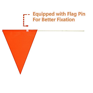 Uelfbaby Upgraded Bike Flags with Pole, 6 ft High Visibility Orange Fags with heavy Duty Fiberglass Flag Pole