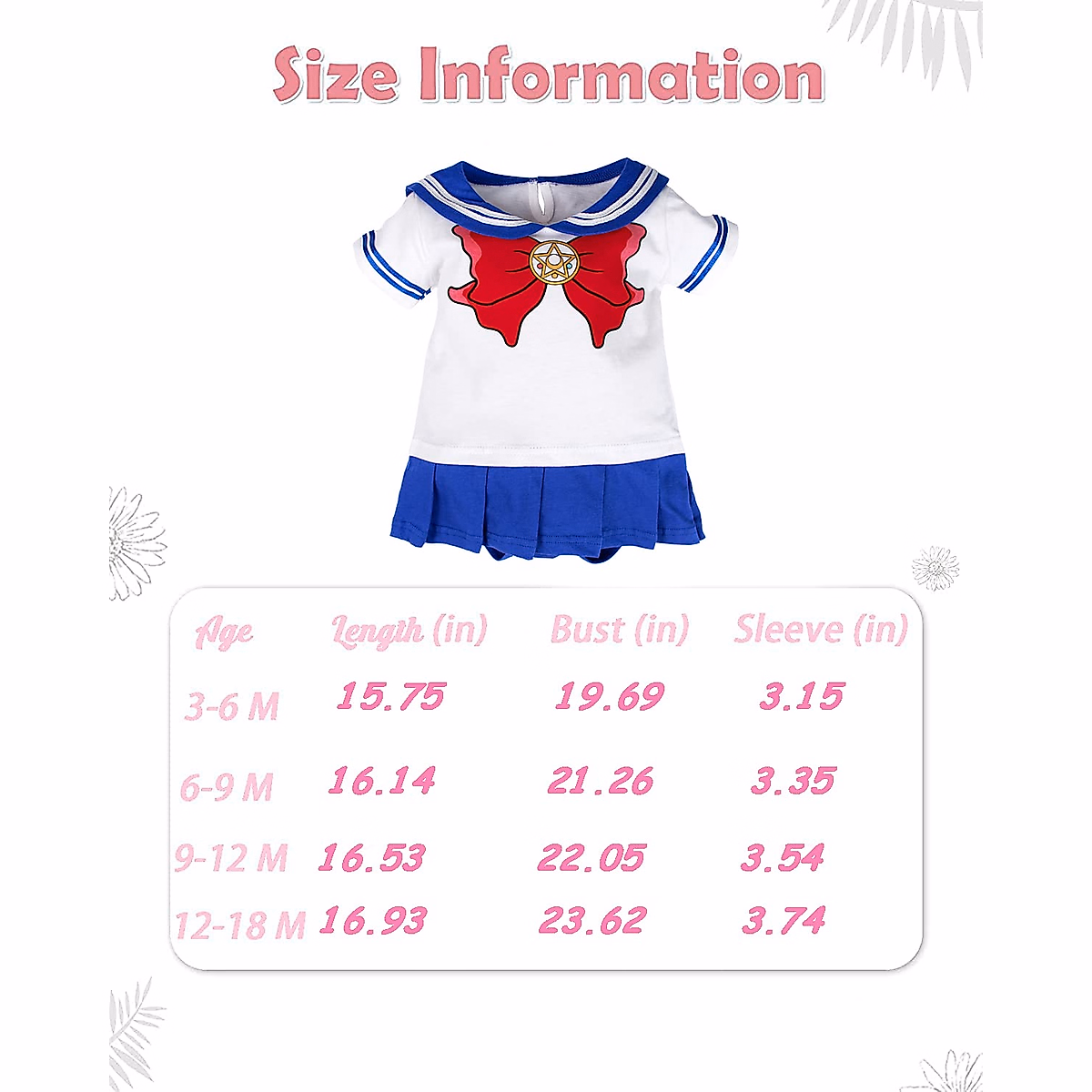 Baby Girls' Sailor Bodysuit Short Sleeve Dress (Blue, 9-12 Months)