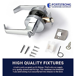 FORTSTRONG Commercial Door Handle with Privacy in-Use- Vacant Indicator Lock for Men or Women ANSI Grade 3 ADA Compliant FS2123BK Bathroom