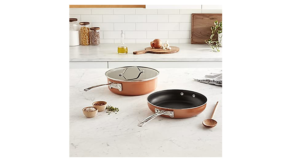 Gotham Steel Stackable Frying Pan Set - Space Saving Design