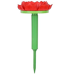 Zerodis Mini Buddha Music Player Machine Lotus Shape Outdoor Rain Proof Buddhist Chanting Player Praying Song 48 Buddhist Songs(Red)