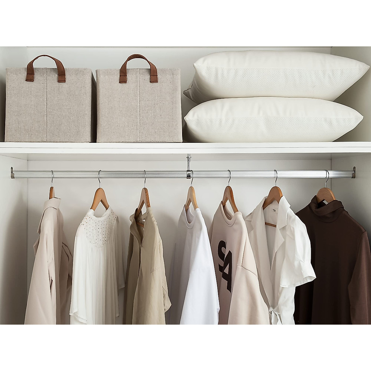 StorageWorks Storage Baskets for Shelves and Closet Storage Bins with Clear Window