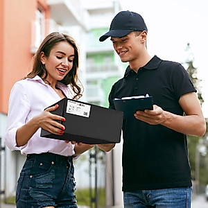 UCGOU Poly Mailers 12x15.5 Inch Black 100 Pack Medium Shipping Bags #5 Strong Thick Mailing Envelopes Self Sealing Adhesive Waterproof and Tear Proof Boutique Packaging Postal for Clothing