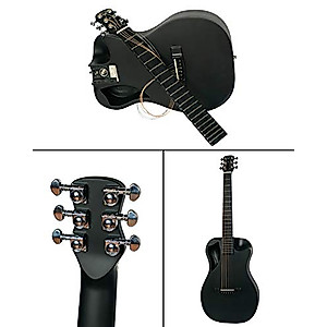 Journey Instruments Carbon Fiber Travel Guitar – OF660M Traveling Acoustic Guitar with Collapsible Patented System – Portable Backpack Case (Matte Black)