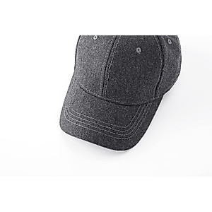Save Green Life Adjustable Size of Warm Cashmere Baseball Cap Wool Hat Winter Unisex (Dark Gray), One