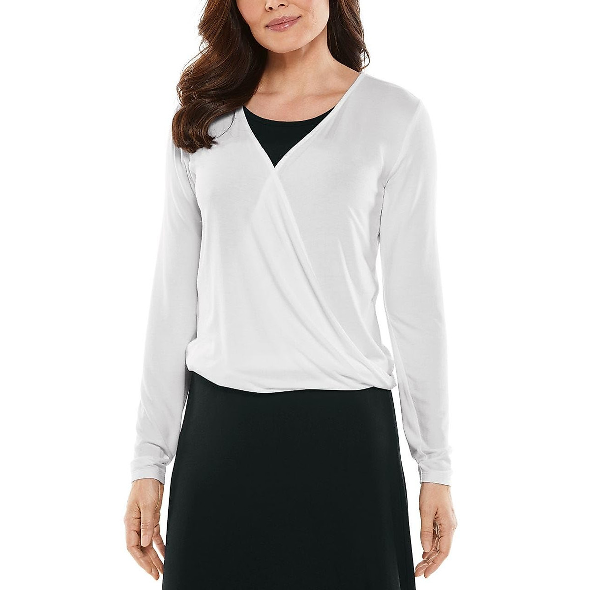 Coolibar UPF 50+ Women's Vrae Everyday Fashion Wrap - Sun Protective (Small- White)