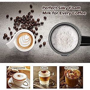 Milk Frother, 4-in-1 Electric Milk Steamer, 10oz/290ml Automatic Hot and Cold Foam Maker and Milk Warmer for Latte, Cappuccinos, Macchiato, From the Makers of GOGENGEN Pot, White