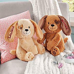 Let's Make Memories Personalized Hugging Plush Puppies - Puppy Love - Dog Stuffed Animal for Kids - Valentines Day - Birthday - For Boy - For Girl - Te Quiero - Familia - I Love You - Family - Puppies