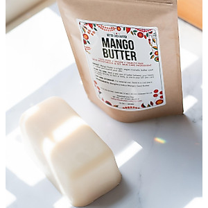 Better Shea Butter Mango Butter 100% Natural Skin Moisturizer, 1 LB Block