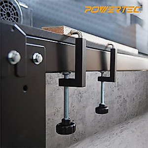 POWERTEC 6-PC Set, Universal Fence Clamps with 6" Positioning Squares, For Table Saws, Router Tables, Clamping Squares, Drill press tables, Mitre Saws, 71782