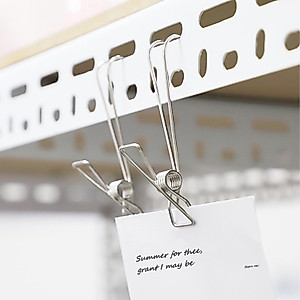 10 Pcs 304 Stainless Steel Clips All Metal Long Tail Clip Strong Grip for Holding Clothes Photos Snack Bag and Sundries in Bathroom Kitchen Office