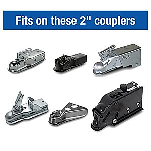 Tyger Auto TG-CL2U006B Coupler Lock for 2" Trailer Coupler (Coupler Lip Width < 3-3/4"; Coupler Height < 5/16"; Coupler Ball < 2-1/2")