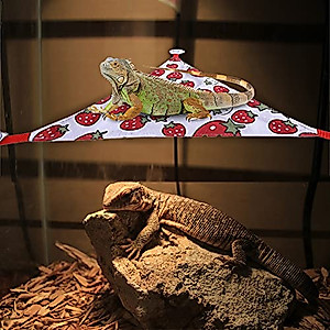 Gigicloud 2pcs Reptile Hammock with Suction Cup Reptile Bearded Dragon Hammock Swing Hanging Pet Bed Summer Cool Sleeping Bed for Lizard Snake Hamster Guinea Pig