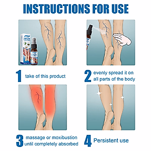 OUKPANE 2pcs Veinhealing Varicose Veins Treatment Spray, Veinhealing Varicose Veins Spray, Vein Healing Varicose Veins Treatment Spray for Legs, Varicose Veins Miracle Spray (30ml)