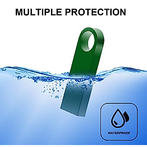 10 Pack 2GB Custom USB Flash Drives Personalized Your Logo, Customize Name Logo Metal USB Pendrive Memory Stick,Customize Logo USB 2.0 for Company Ads Wedding Photography Vedio Gift (Green 2GB)