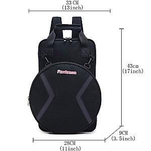 MoonEmbassy Silent Drum Pad Bag for 12 Inch,Drum Practice Pad Bag,Waterproof,with Adjustable Dual Straps Dumb Drum Practice Pad Bag