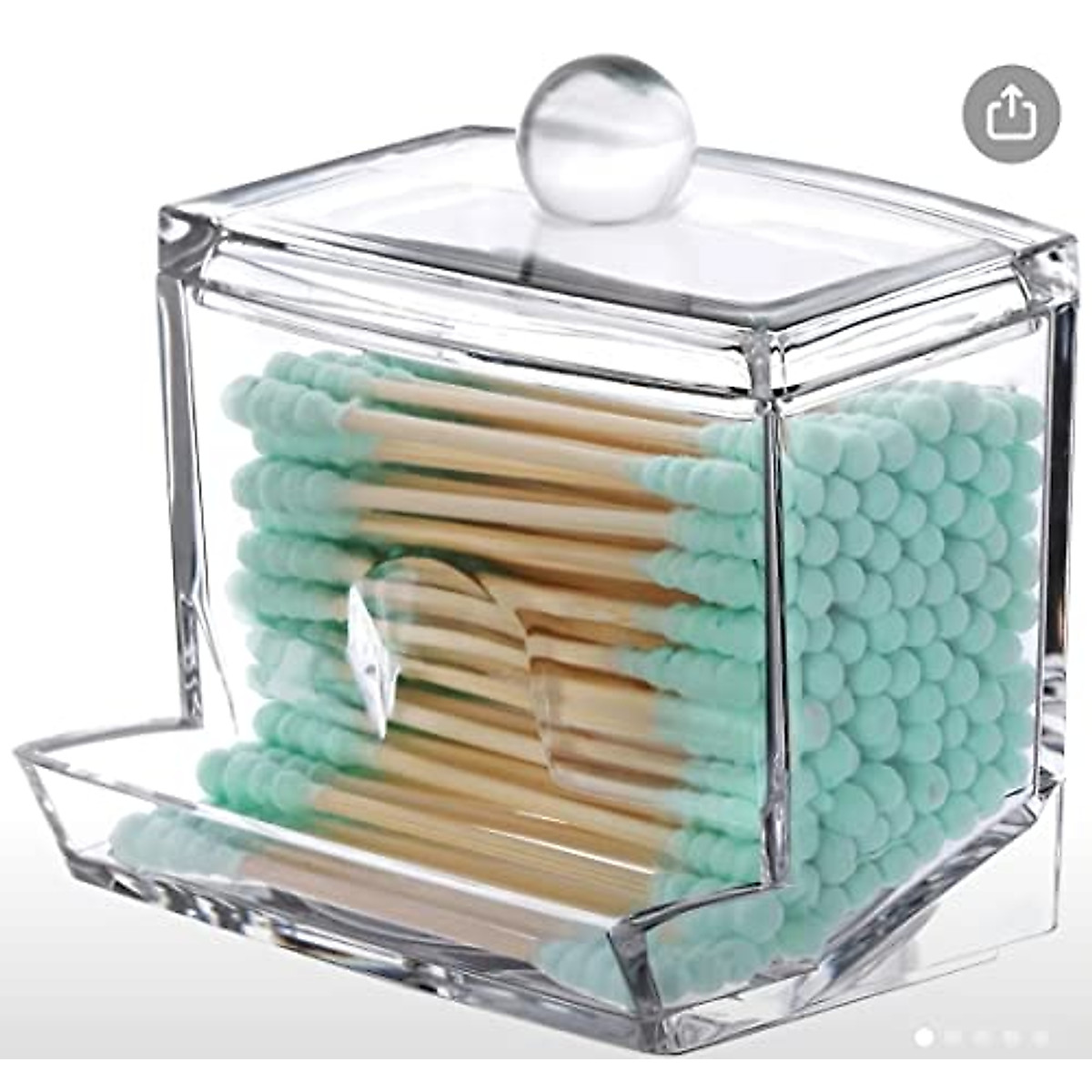 Cotton Swabs Storage Holder, Cotton Swabs Box, Cotton Pads Holder (Plastic)