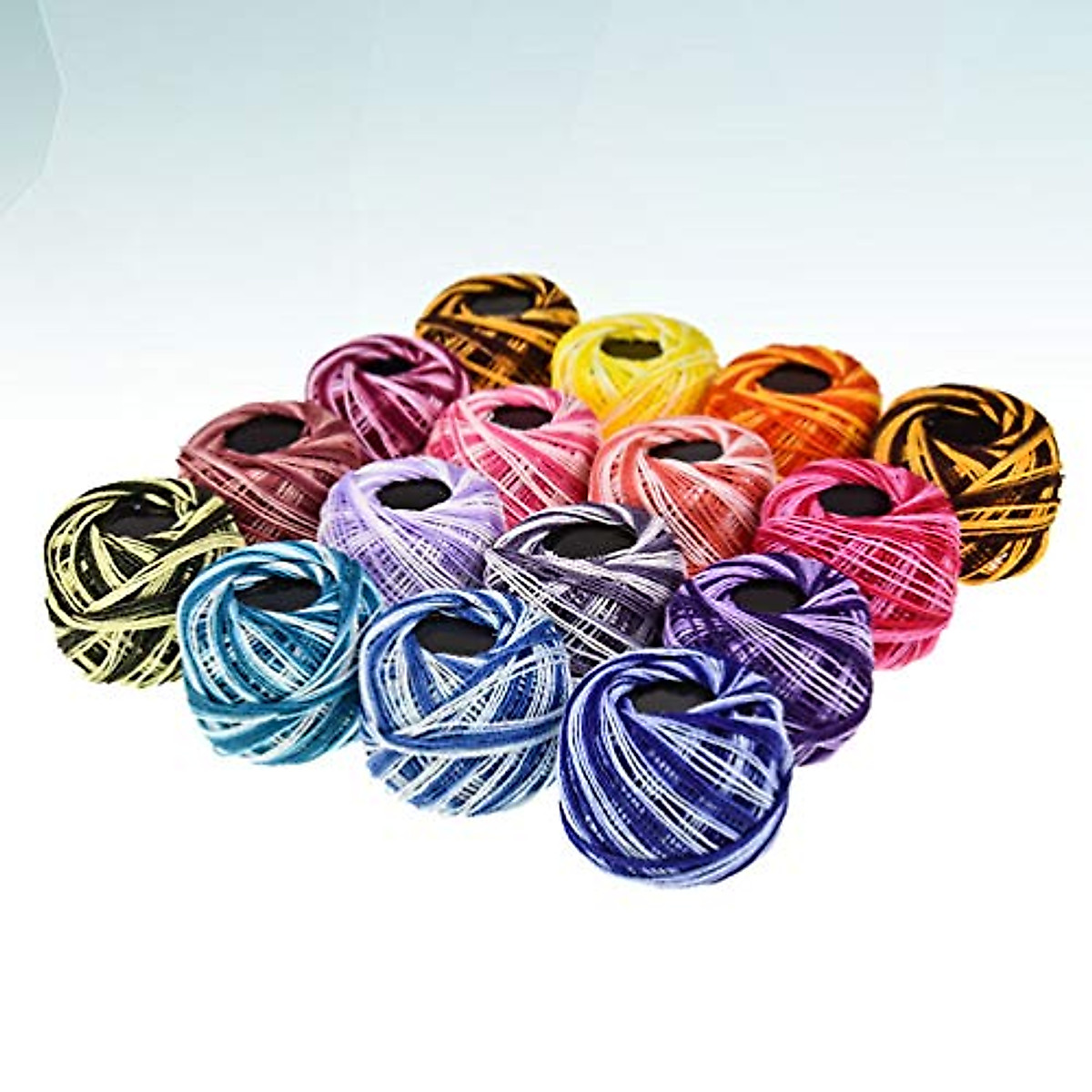 Beavorty Bracelet Making Kit 16 Roll Embroidery Thread Floss Set Rainbow Color Cross Threads Sewing Thread Wool Cotton Line Sewing Craft Art Supplies (Mixed Color) Bracelet Making Kit Beads