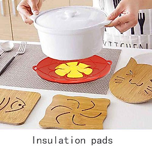 AUSINCERE Spill Stopper Lid Cover,Anti Spill Lid Cover,No Boil Over Lid,Pot Cover Silicone Spill Stopper Lid,Boil Over Safeguard, 10.2inch+11inch Multi-Function Kitchen Tool