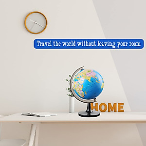 World Globe for Kids Learning - 7.5 inch World Interactive Globe for Children with Stand for Educational Geography, Spinning Earth Globe Map Decorative Kids Room Classroom, Desk, Office & Home