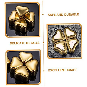 Alipis 4 Sets Stainless Steel Ice Pellets Bejeweled Kit Men Kit Light Ice Cubes for Drinks Reusable Ice Cubes Mens Stocking Stuffers Metal Ice Cubes 304 Stainless Steel Shudder Man Golden
