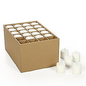 Hosley’s Set of 72 White Unscented Votive Candles