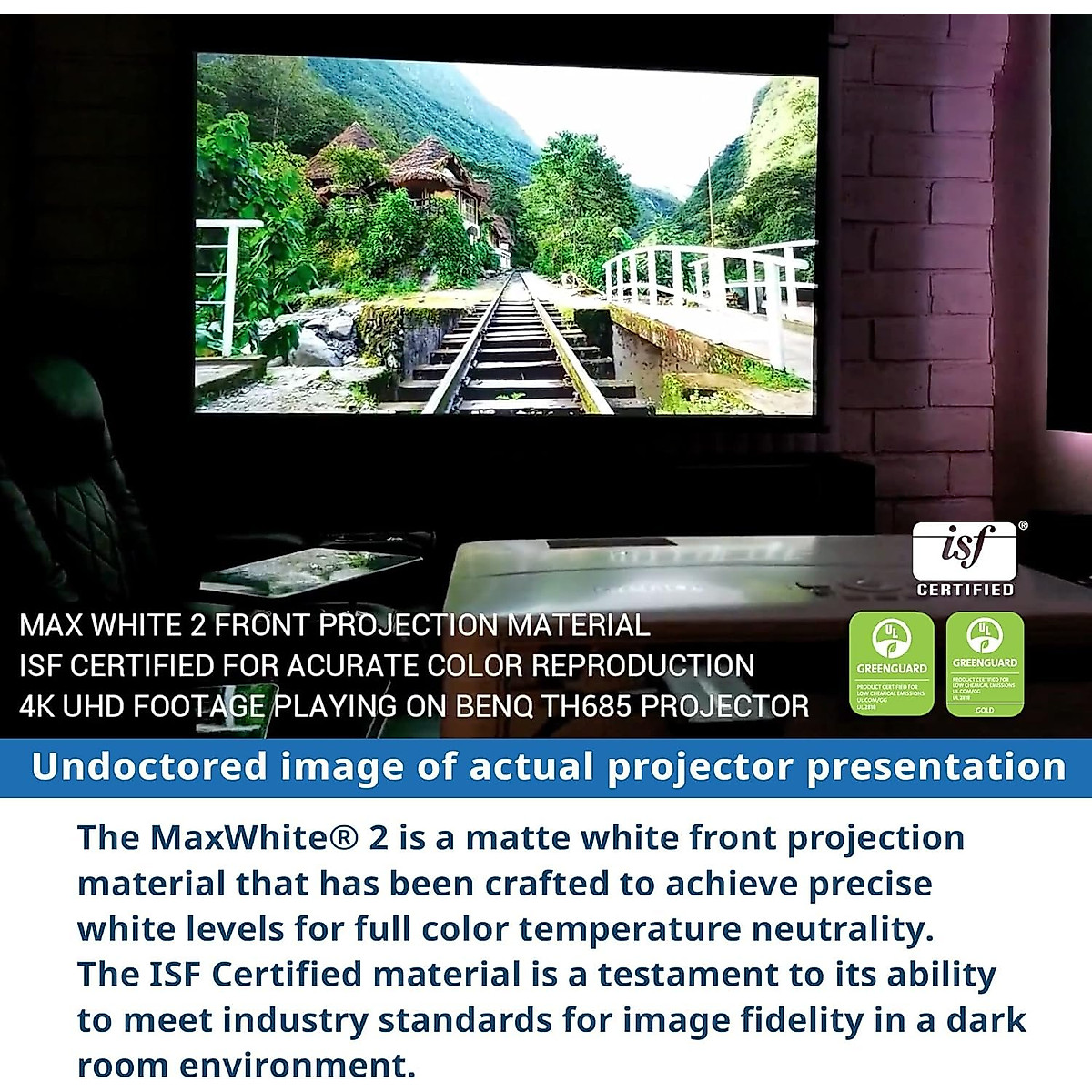 Elite Screens 125-INCH Spectrum RC1, Motorized Electric Projector Screen Home Theater 8K/4K Ultra HD Ready Projection, ELECTRIC125H2