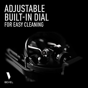 Bevel Beard Trimmer for Men - Black Edition Cordless Trimmer, 8 Hour Rechargeable Battery Life, Tool Free Adjustable Zero Gapped Blade, Barber Supplies, Mustache Trimmer