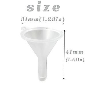 GXXMEI 120pack Mini Plastic Funnel Little Small Funnel Set Tiny Separatory Funnel for Lab Bottles,Capsule,Sand Art, Essential Oils,Perfumes,Spices, Powder（3color）