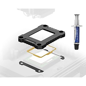 ElecGear Anti-Bending Contact Frame for Intel 13th and 12th CPU, Aluminum Mod ILM for LGA1700 Socket, Replacement CPU Retrofit Mount Kit Fixing Buckle and Thermal Paste