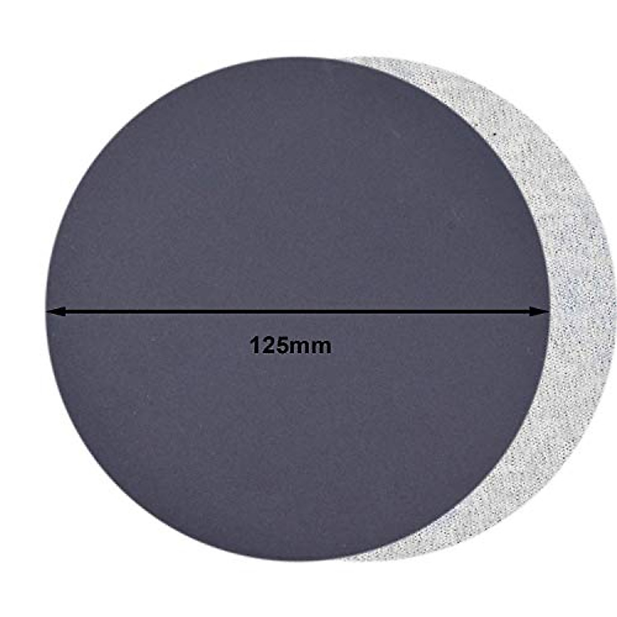 60pcs 5 Inch Sanding Discs Hook & Loop 320 600 800 1200 1500 2000 Grit Orbital Sandpaper with Tack Cloth, Silicon Carbide Round Flocking Sandpaper (NO Holes -60PCS)