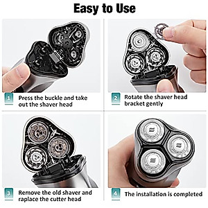 Centtechi Replacement Shaver Heads for Philips Aquatouch, 6Pcs Shaver Replacement Heads for Men Compatible with Series 1000, 2000, 3000, 5000, 6000 and Model AT8xx/AT7xx/PT8xx/PT7xx with Pointed Blade