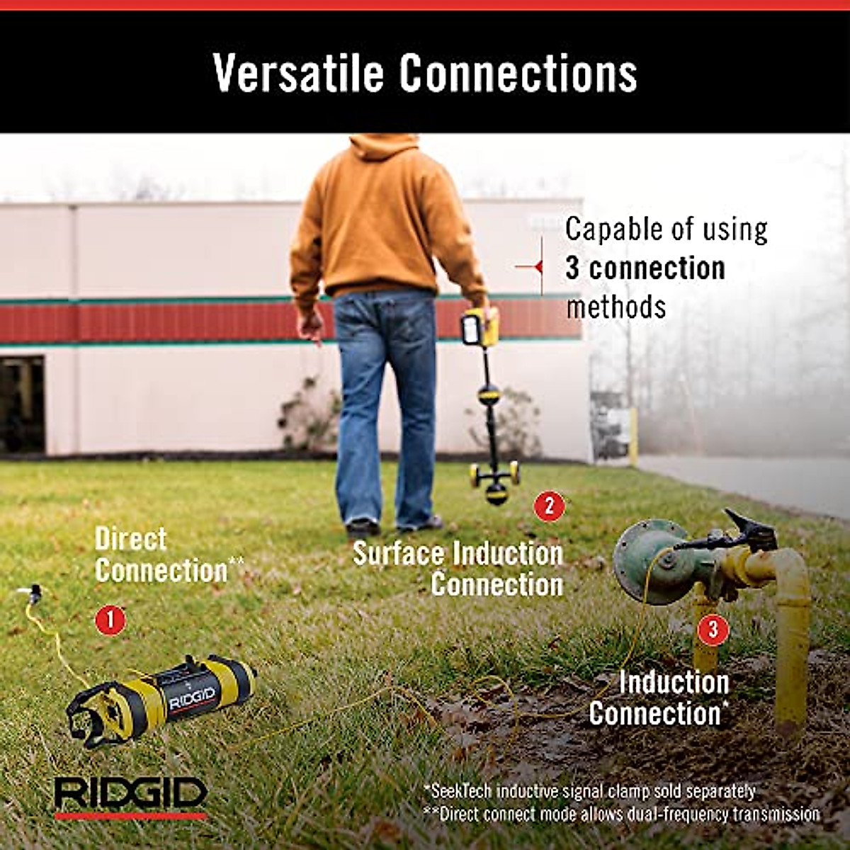 RIDGID 21898 SeekTech ST-305 Line Transmitter, Line Tracer and Underground Line Locator,Yellow,Small