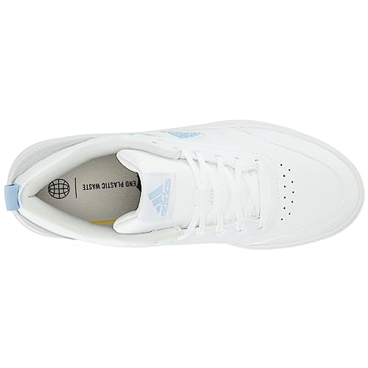 adidas Women's Park St Sneaker, White/White/Blue Dawn, 8.5