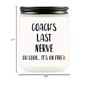 Coach Gifts for Men Women, Baseball Coach Gifts, Coach Appreciation Gifts for Basketball/Baseball/Softball/Soccer/Volleyball, Handmade Lavender Natural Soy Wax Candle Gifts for Coach (7oz)