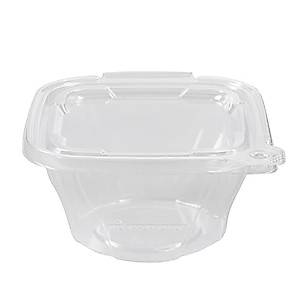 Restaurantware Tamper Tek 8 Ounce Snack Containers 100 Durable Deli Containers - Tamper-Evident Lid Disposable Clear PET Round Containers With Lid For Takeout And Delivery Orders