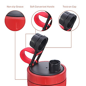 Homiguar Shaker Bottle, Stainless Steel Insulated Protein Shaker Bottle, Keeps Cold/Hot, Double Walled Shaker, Screw-top, Leak Proof, BPA Free, 20-Ounce - Green