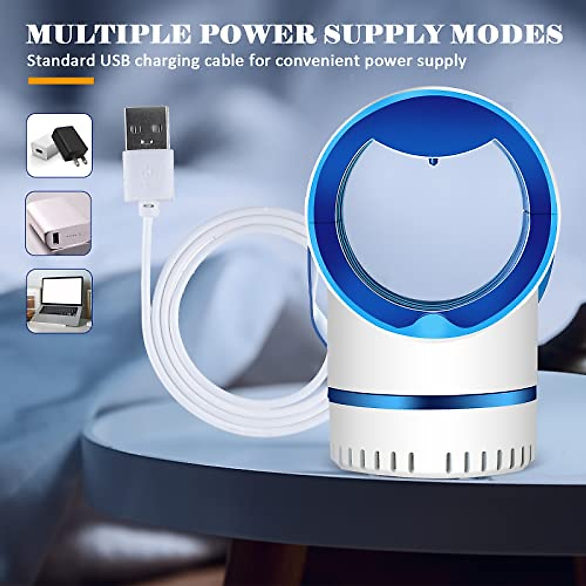 2 Pcs Fly Trap Indoor Fruit Fly Catcher Mosquito Repellent Indoors Gnat Traps Insect Killer for House Indoor with 2 Pcs Refillable Sticky Glue Boards