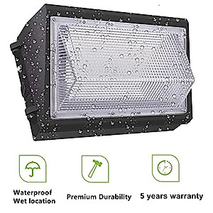 4PACK Dusk to Dawn 100W LED Wall Pack Light Fixture, 13000LM 400-600W HPS/HID Equivalent, 5000K Daylight Commerical/Industrial Outdoor Security lighting, ETL for Parking Lot,Warehouse,Entrance