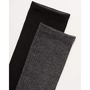 Reebok Men's Cushioned Comfort Athletic Performance High Crew Socks (5 Pack), Size 6-12.5, Lead Grey