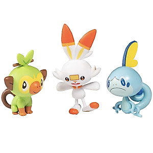 Pokemon Battle Ready! Figure Set, 8 Pieces - Playset with 2 & 3 inch Figures Pikachu, Scorbunny, Grookey, Sobble, Jigglypuff, Cubone, Vaporeon & Magikarp - Gift for Kids, Boys, Girls - Ages 4+