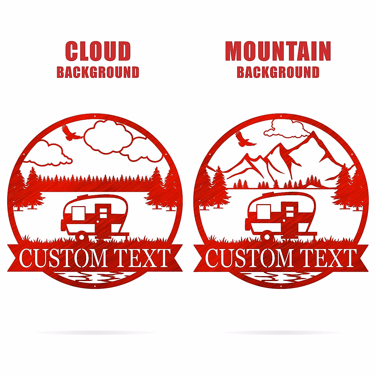 Personalized Retro Camper Outdoor Metal Sign | Camper Decor | Camping Gift | Happy Campers Sign | Custom Camping Name Wall Art | Airstream