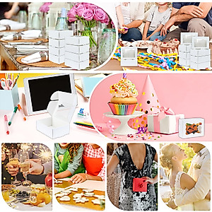 BadenBach 30 Pack Mini Kraft Gift Boxes with Clear Windows,3.34" x 2.35" x 1.18",Small Soap Packaging Boxes for Homemade Soap, Tiny Soap Treat Gift Box for Candy Jewelry Display Party Wedding (White)