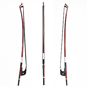 VingoBow 3/4 Size GERMAN UPRIGHT DOUBLE Bass Bow! BLACK Natural Mongolia Horsehair Art No.300BGB.43