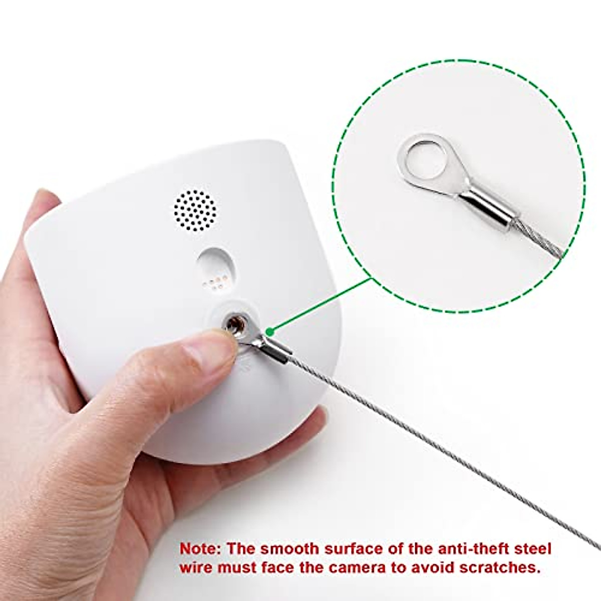 Ayotu Anti-Theft and Anti-Drop Security Chain for Google Nest Cam (Battery), Security Cable with Anti-Theft Screws (Camera NOT Included), 2 Pack