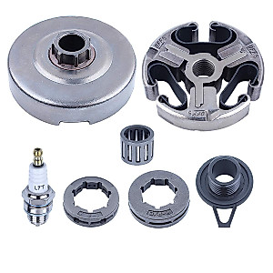 Adefol 362 Chainsaw Clutch and Sprocket Rim Clutch Drum Kit for Husqvarna 362 365 371 372 XP Replacement Parts with Worm Gear, Clutch Bearing Replacement Parts for 503 93 24-71