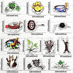 QTL 3D Stickers for Kids Waterproof Water Bottle Laptop Vinyl Stickers Packs 50Pcs