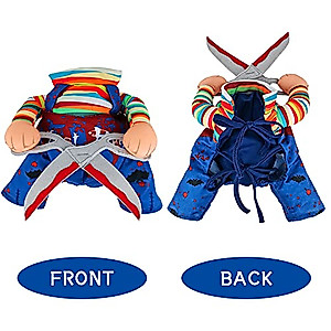 Hotumn Dog Funny Costume Halloween Pet Clothes Cat Cosplay Party Suit Funny Dog Costume for Small Medium Large Dogs (Large)