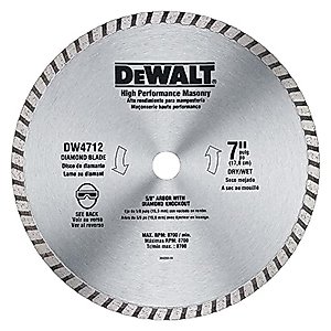 DEWALT Diamond Blade for Masonry, 7-Inch (DW4712B)